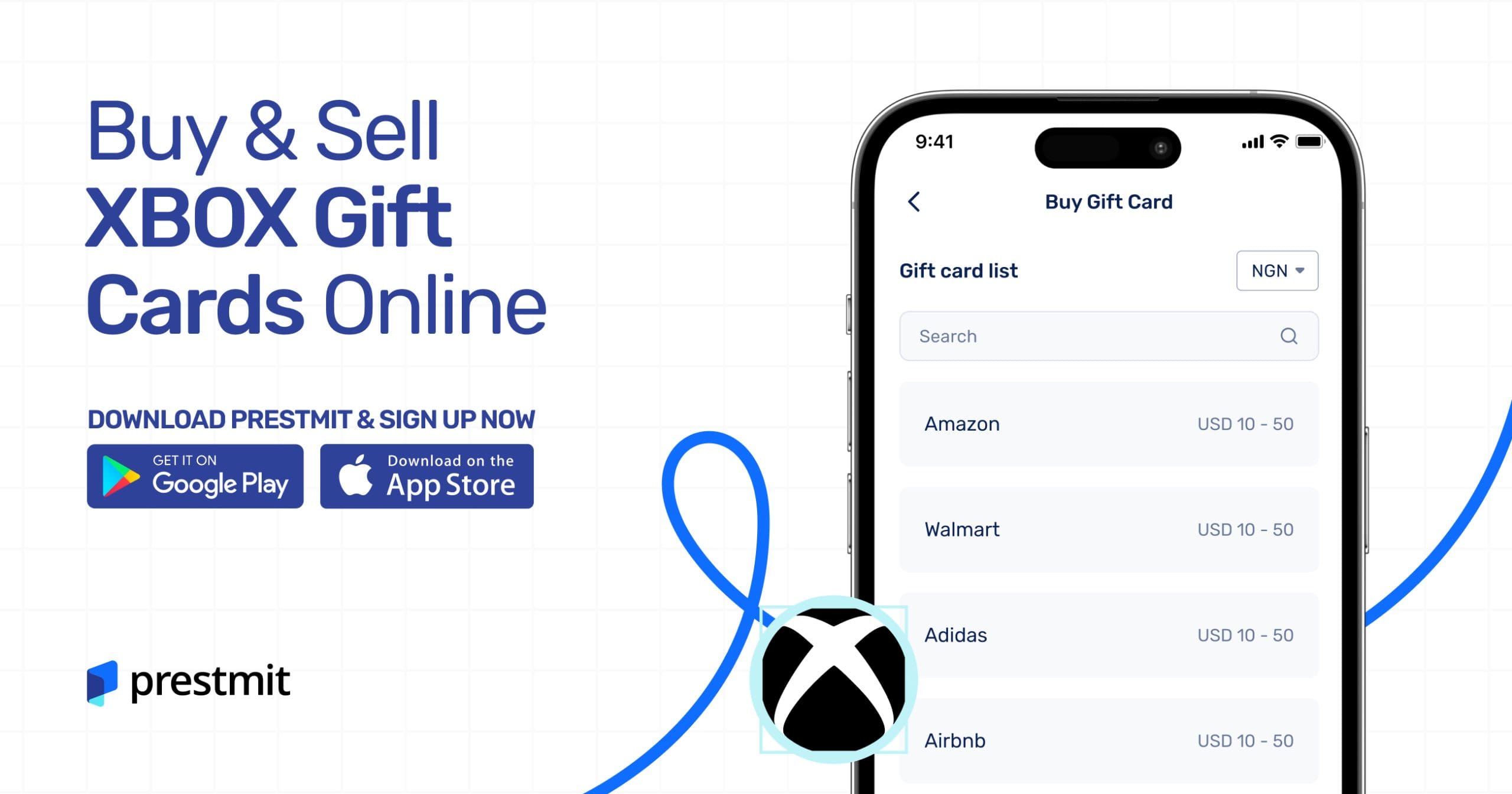 Best Place to Buy Sell Xbox Gift Cards Online Prestmit